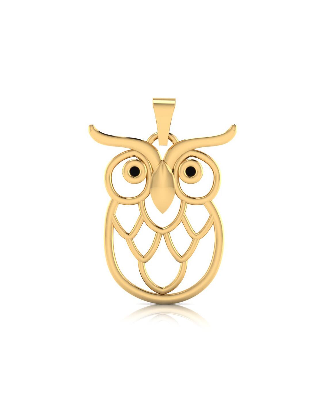 Gold owl pendant store