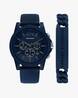 Buy ARMANI EXCHANGE AX7128 Water-Resistant Chronograph Watch Set | Blue ...