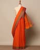 Buy Rust Orange Sarees for Women by Indie Picks Online | Ajio.com