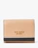 Buy KATE SPADE Morgan Colourblock Mini Tri-Fold Wallet | Locket Pink ...