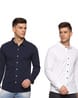 Buy Navy & White Shirts for Men by RSO OUTFITS Online | Ajio.com