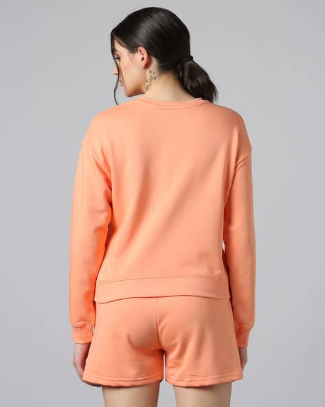Buy Peach Sweatshirt & Hoodies for Women by Outryt Sport Online | Ajio.com