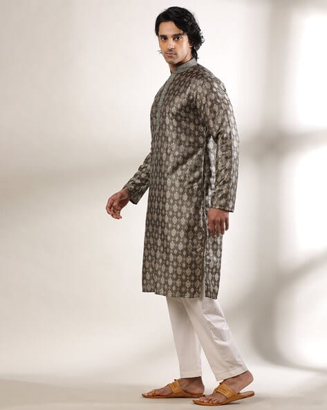 Buy Grey Kurtas for Men by SAMAV Online | Ajio.com