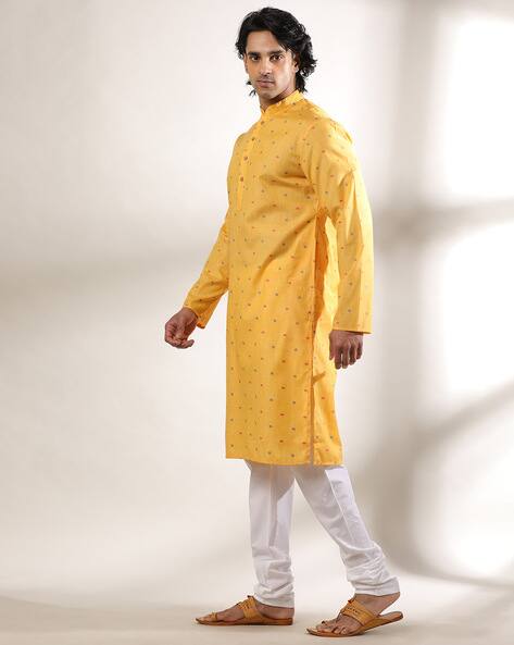 Buy Yellow Kurtas for Men by SAMAV Online | Ajio.com