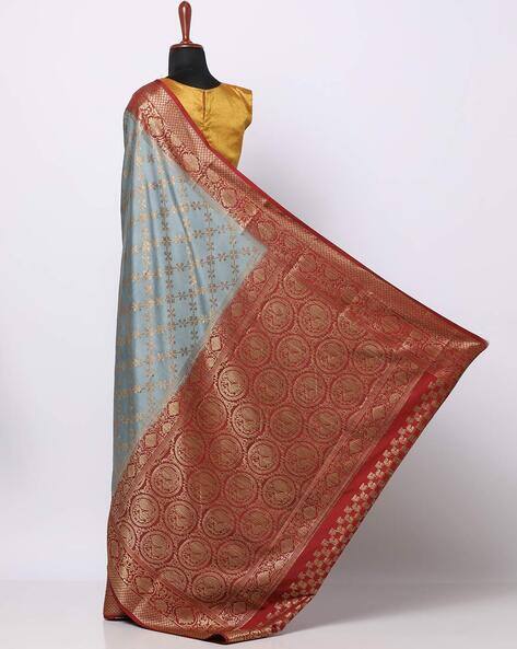 Buy Grey Sarees for Women by VARJA Online | Ajio.com