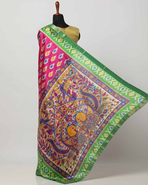 Buy Pink Sarees for Women by VARJA Online | Ajio.com