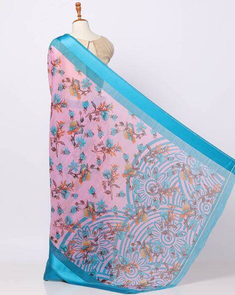 Buy Blue Sarees for Women by VARJA Online | Ajio.com