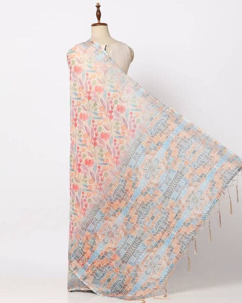 Buy Cream Sarees for Women by VARJA Online | Ajio.com