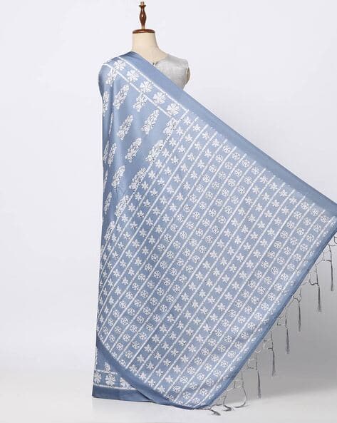 Buy Grey Sarees for Women by VARJA Online | Ajio.com