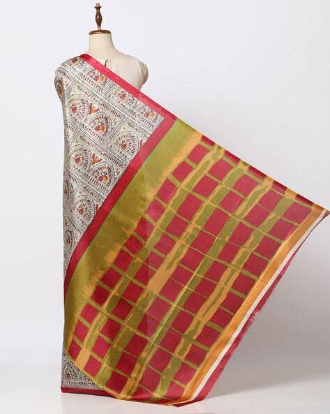 Buy Red Sarees for Women by VARJA Online | Ajio.com