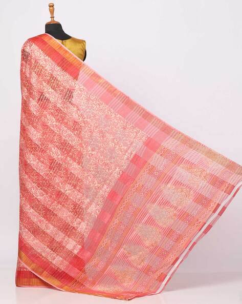 Buy Red Sarees for Women by VARJA Online | Ajio.com
