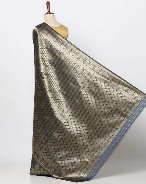 Buy Black Sarees for Women by VARJA Online | Ajio.com