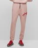 Buy HUGO Hugo Handwritten Logo Embroidered Joggers | Postal Pink Color ...