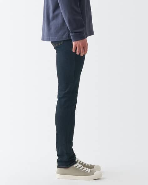 Buy Navy Blue Jeans for Men by MUJI Online | Ajio.com