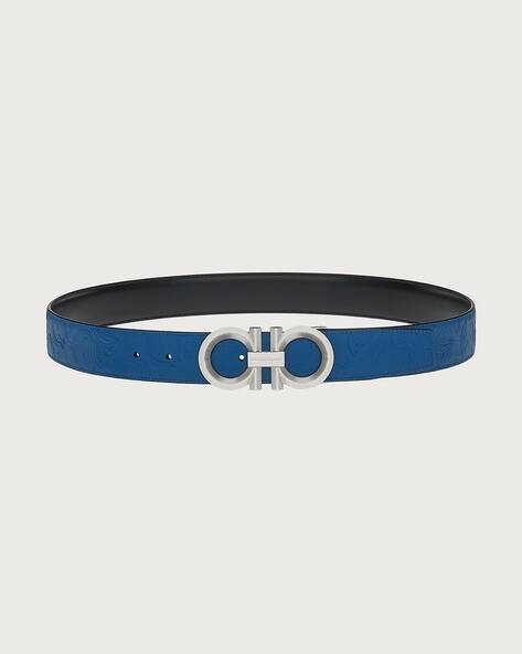 Blue ferragamo belt store
