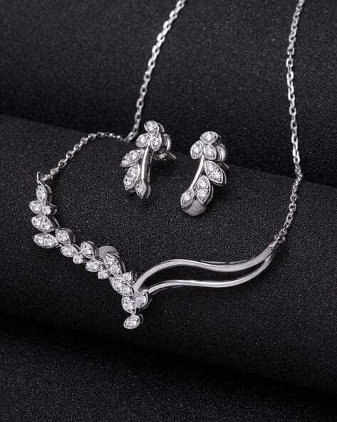 925 sterling silver necklace and earrings set store