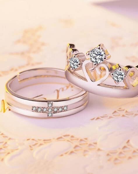Crown couple rings store
