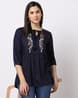 Buy Navy Blue Tops for Women by HAWT Online | Ajio.com