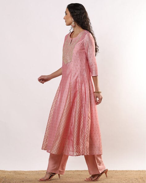 Buy Light Pink Kurta Suit Sets for Women by Svrnaa Online | Ajio.com