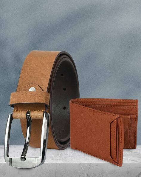 Buy Winsome Deal Bi-Fold Wallet & Belt with Buckle Closure | AJIO