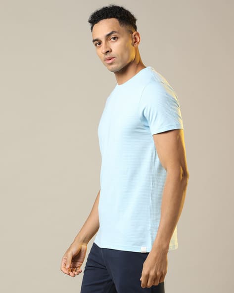 Buy Sky Blue Tshirts for Men by Proearth by AZORTE Online | Ajio.com