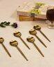 Buy Assemblage Set of 6 Stainless Steel Spoons | Gold-Toned Color Home ...