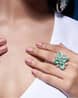 Buy Teal Rings for Women by Mozaati Online | Ajio.com