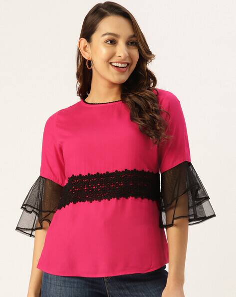 Buy Wisstler Slim Fit Round-Neck Top | AJIO