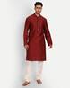 Buy Maroon Kurtas for Men by Kalpraag Online | Ajio.com
