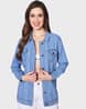 Buy Light Blue Jackets & Coats for Women by BUYNEWTREND Online | Ajio.com