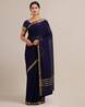 Buy Navy Blue Sarees for Women by Samitte Online | Ajio.com
