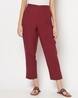 Buy Maroon Trousers & Pants for Women by Fabindia Online | Ajio.com
