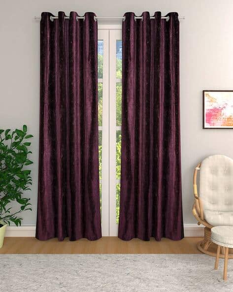Dark Purple Patterned Curtains 4 Dark Purple Blackout Star Curtains