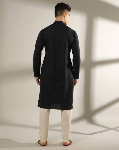 Buy Black Kurtas for Men by SAMAV Online | Ajio.com