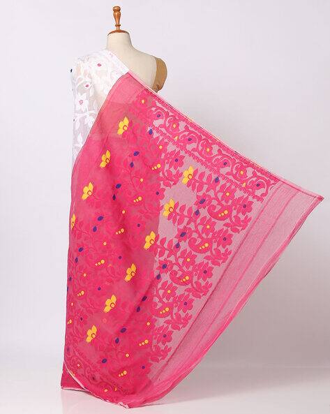 Buy Ecru White Sarees for Women by VARJA Online | Ajio.com