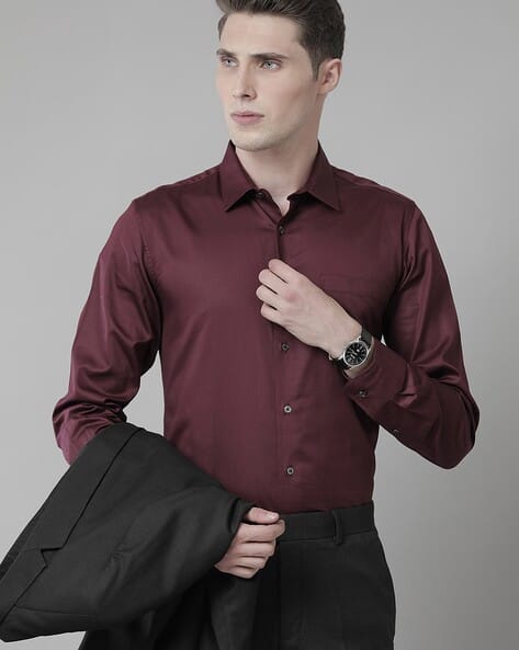 Buy Burgundy Shirts for Men by INDEPENDENCE Online Ajio