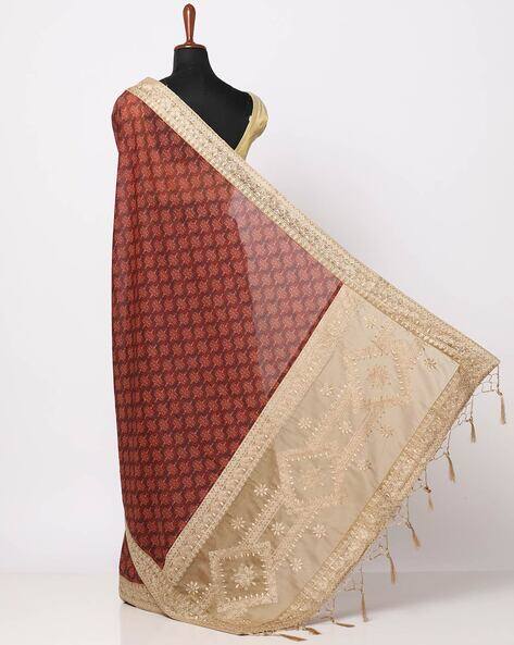 Buy Red Sarees for Women by VARJA Online | Ajio.com