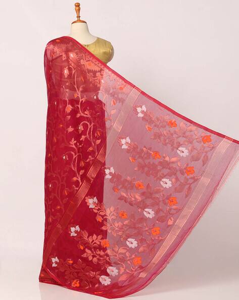 Buy Pink Sarees for Women by VARJA Online | Ajio.com