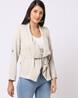 Buy Stone Beige Jackets & Coats for Women by Fig Online | Ajio.com
