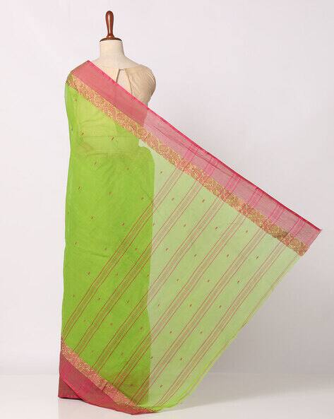 Buy Green & Pink Sarees for Women by VARJA Online | Ajio.com