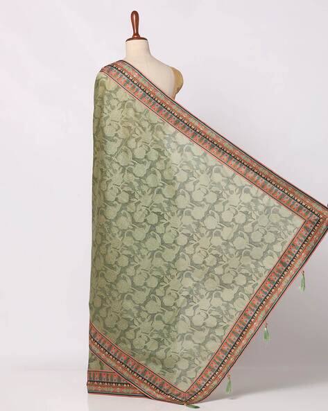 Buy Green Sarees for Women by VARJA Online | Ajio.com