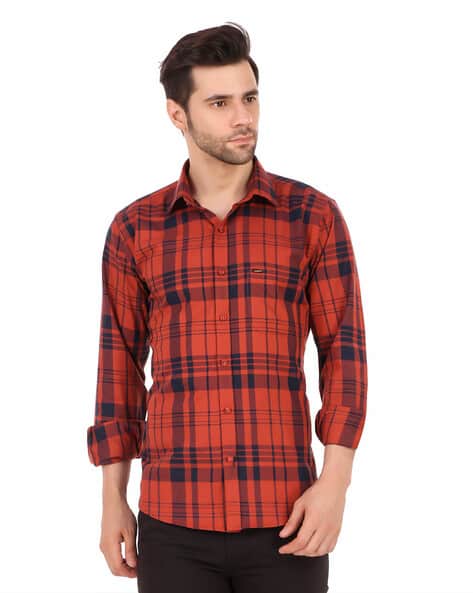 Designer Check Shirts For Men