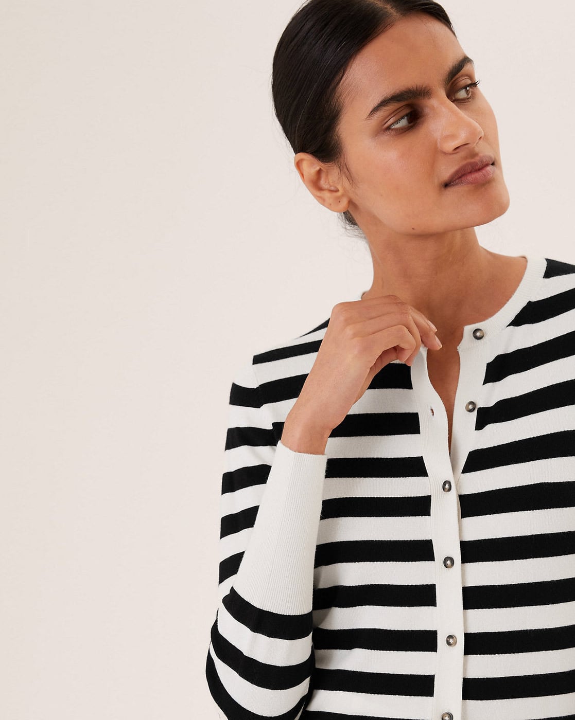 Buy Black white Sweaters Cardigans for Women by Marks Spencer Online Ajio