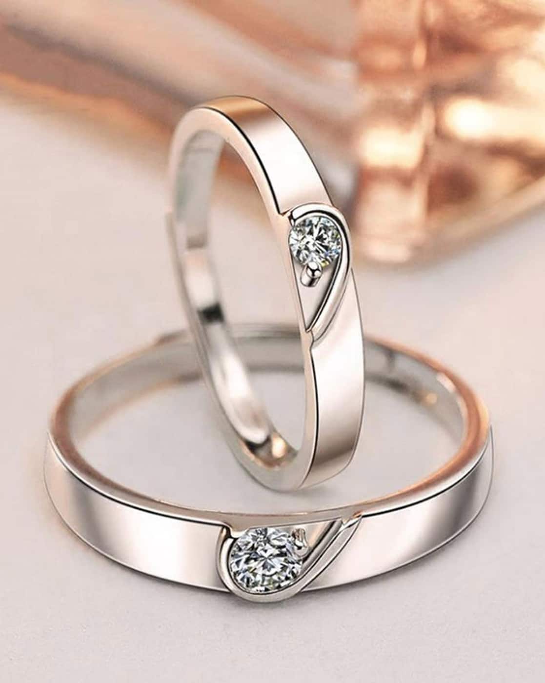 Silver rings for couples latest designs store