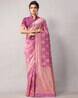 Buy Pink & Gold Sarees for Women by Hritika Online | Ajio.com