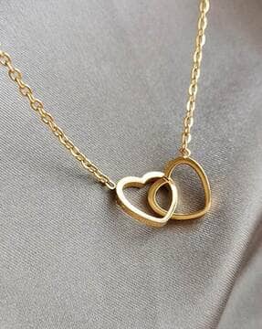 Two heart necklace gold store