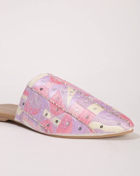 Buy Purple Flat Shoes for Women by Svrnaa by AZORTE Online | Ajio.com