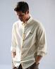 Buy Andamen Shirt with Logo Embroidery | Beige Color Men | AJIO LUXE