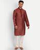 Buy Maroon Kurtas for Men by Kalpraag Online | Ajio.com