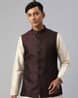 Buy Wine 3-Piece Ethnic Suit for Men by MANTHAN Online | Ajio.com
